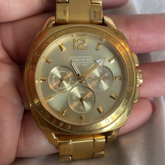 Coach | Accessories | Coach Gold Plated Watch | Poshmark